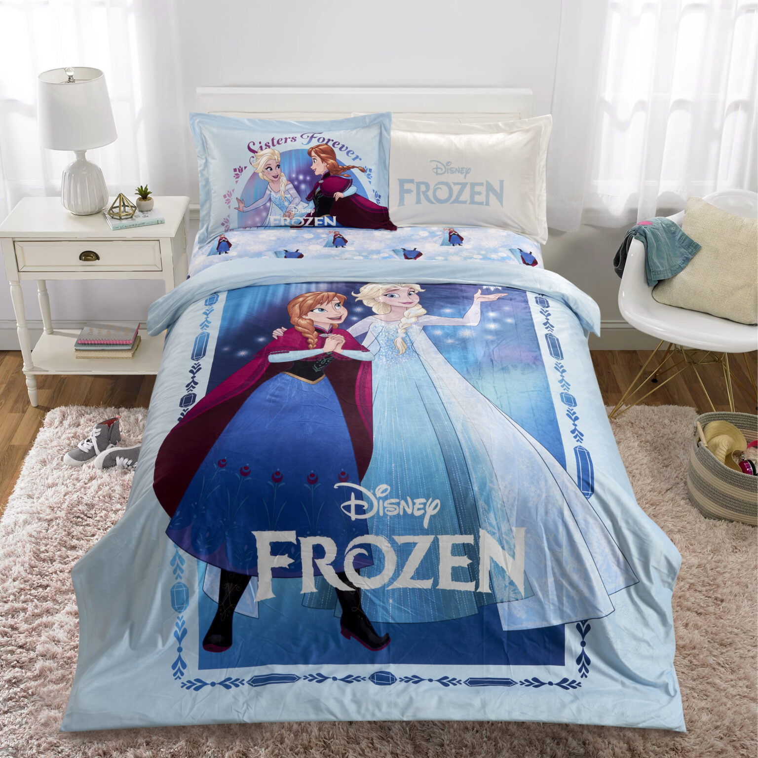 Kids Comforter Set 170×230cm Single 4Pcs Disney Frozen - Outlet Home